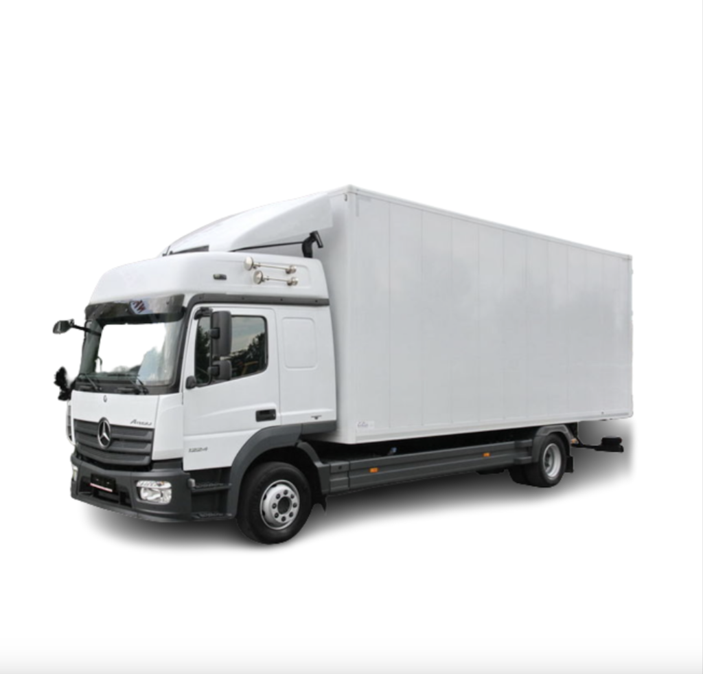 MERCEDES ATEGO 1221- 46m3 Hayon 2places - 12t 220cv - automatique - MOG ...